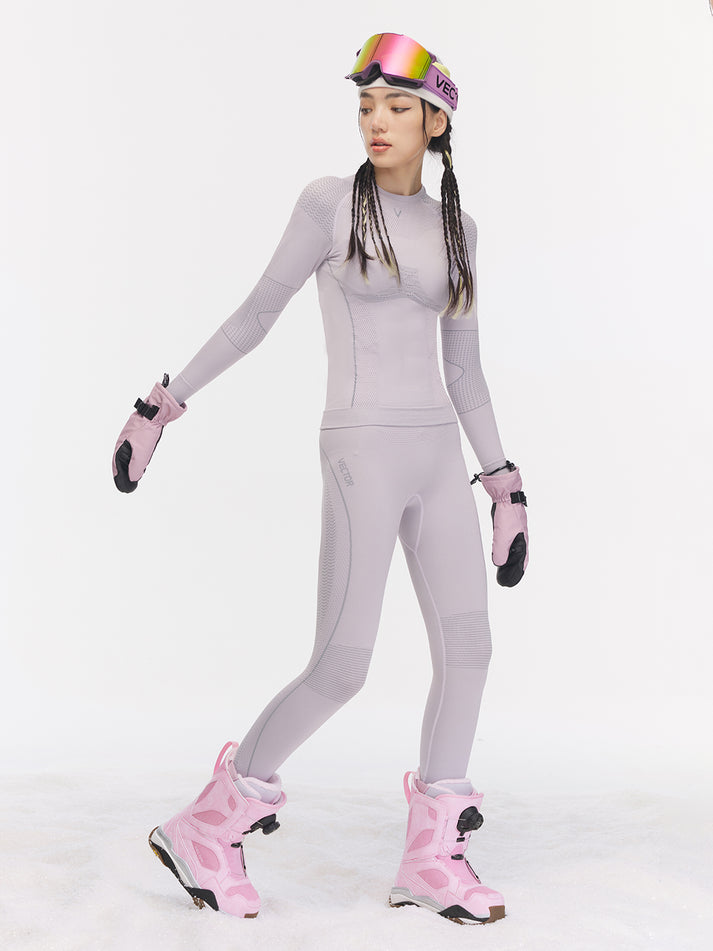Vector Women's Ski & Snowboard Base Layer Seamless Insulated Snow Base ...