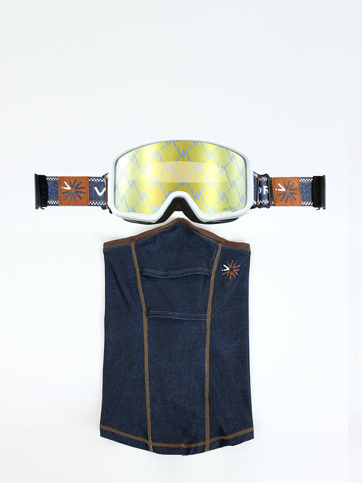 Vector Ski & Snowboard Goggles & Face Mask Combo For Winter Cold ...